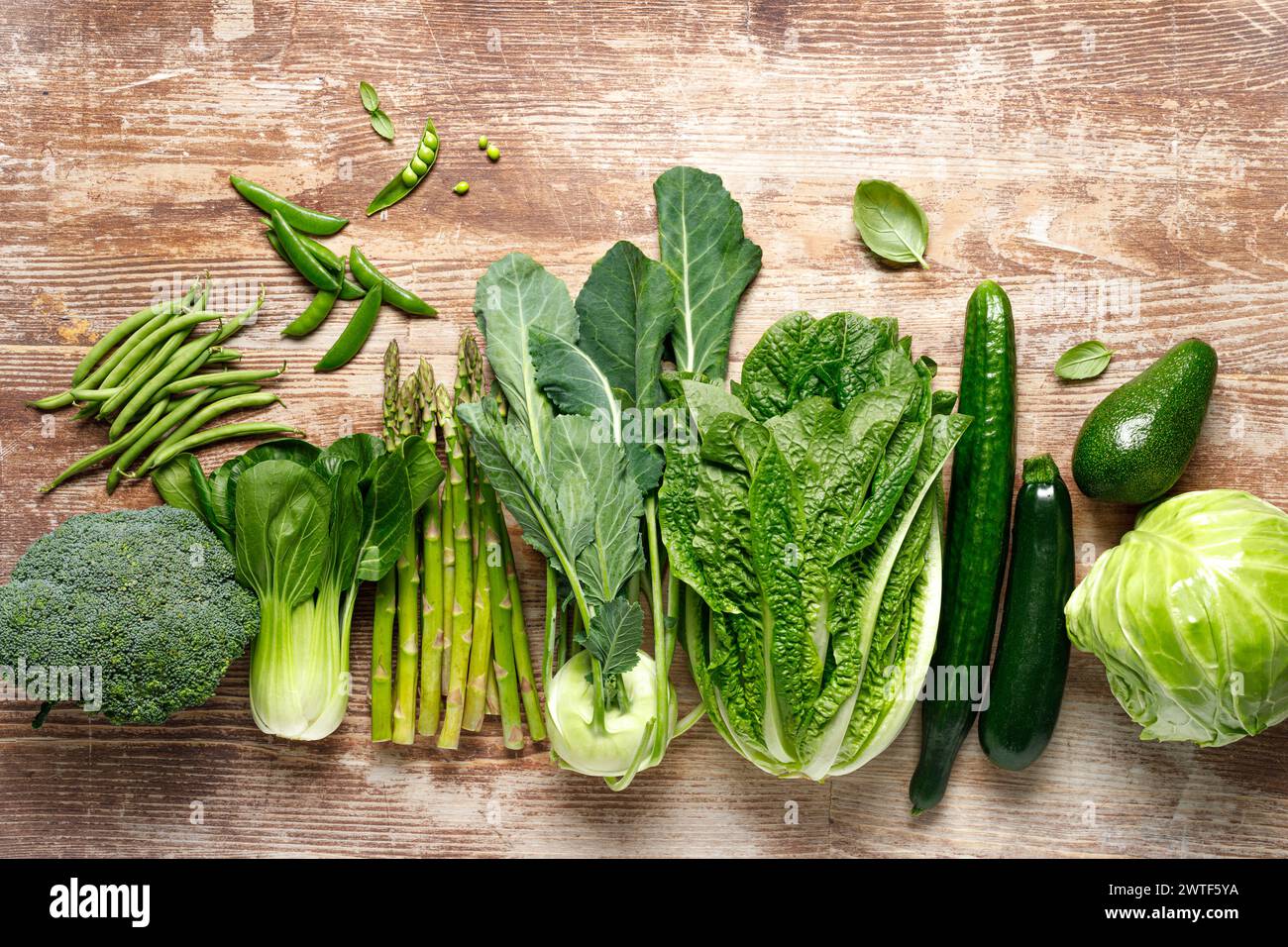Vegetables background. Various vegetables on kitchen table. Clean ...