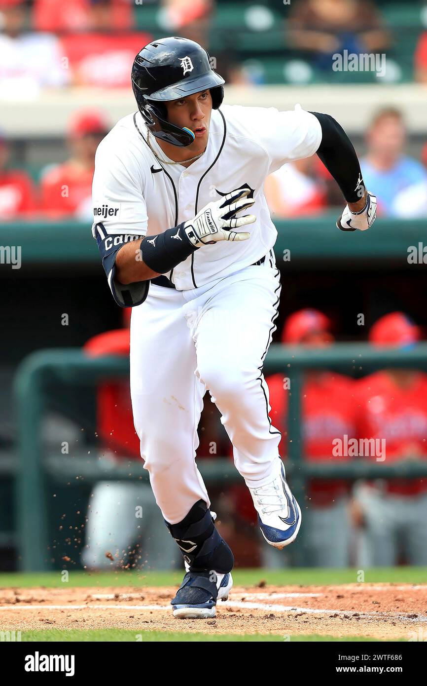 LAKELAND, FL - MARCH 16: Detroit Tigers Josue Briceno (70) hustles up ...