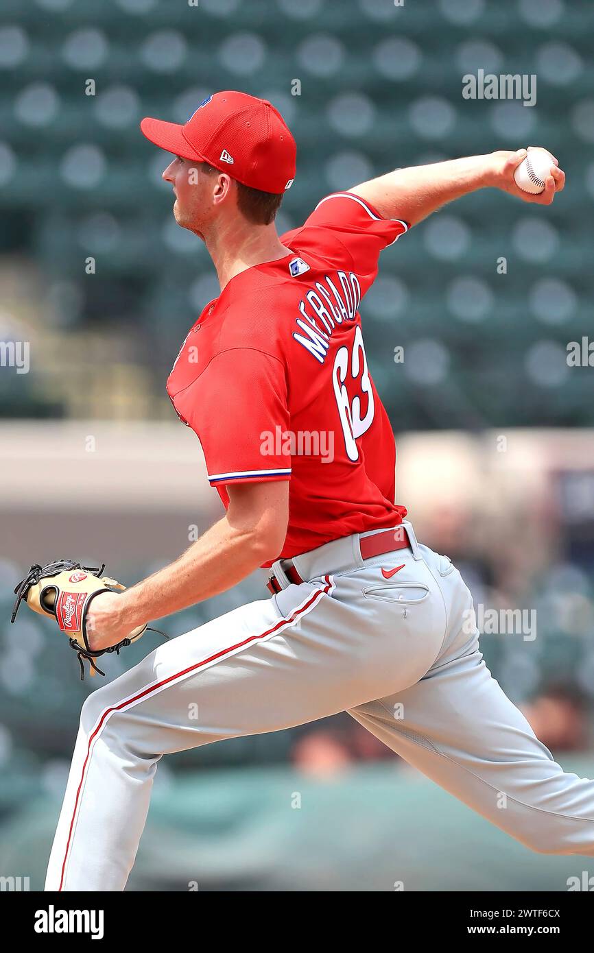 LAKELAND, FL - MARCH 16: Philadelphia Phillies pitcher Michael Mercado ...