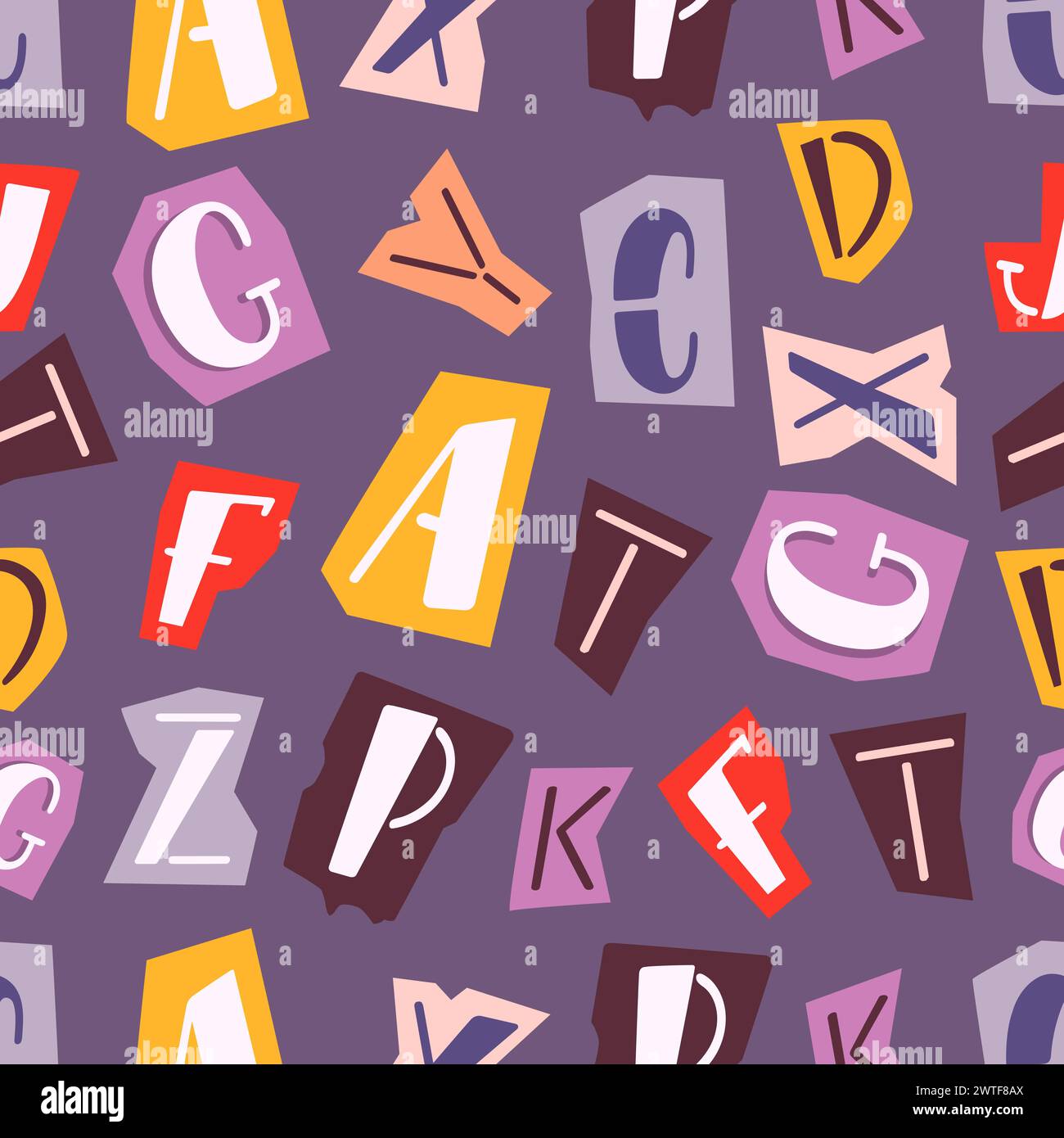 Hard rock letters. Blackletter or cut newspaper criminal alphabetic ...