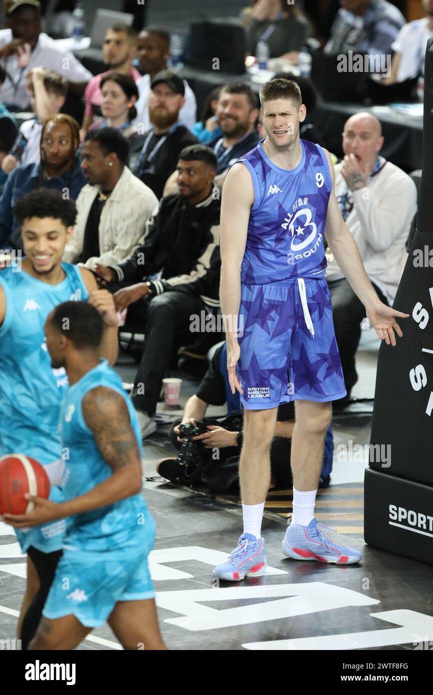 London, UK. 17th Mar, 2024. Connor Morgan of Men South All-Stars during ...