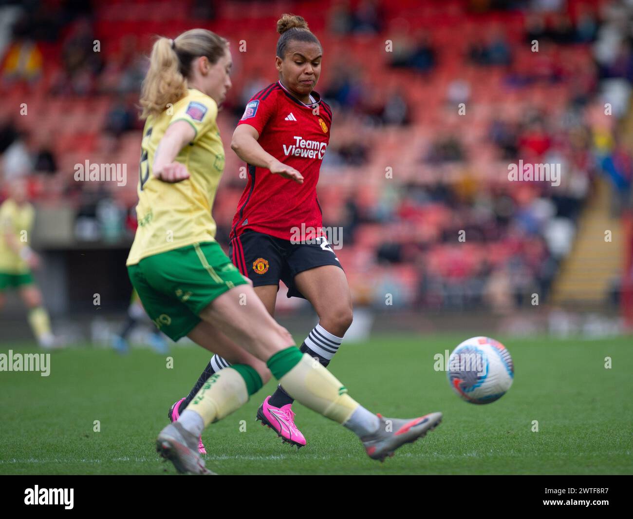 Manchester, UK. 17th Mar, 2024. Manchester United forward Nikita Parris ...