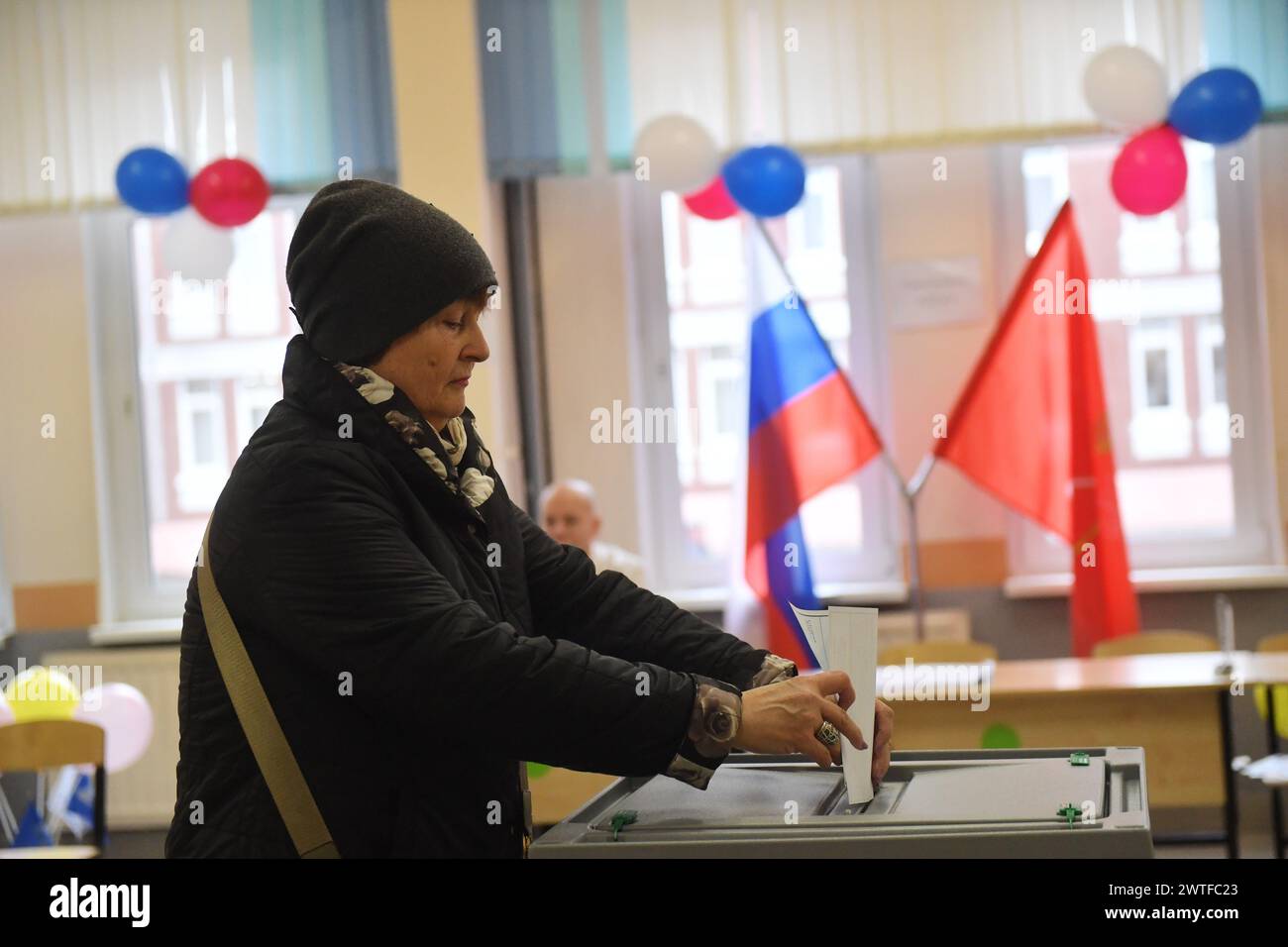 St. Petersburg, Russia. 17th Mar, 2024. Russian presidential elections ...