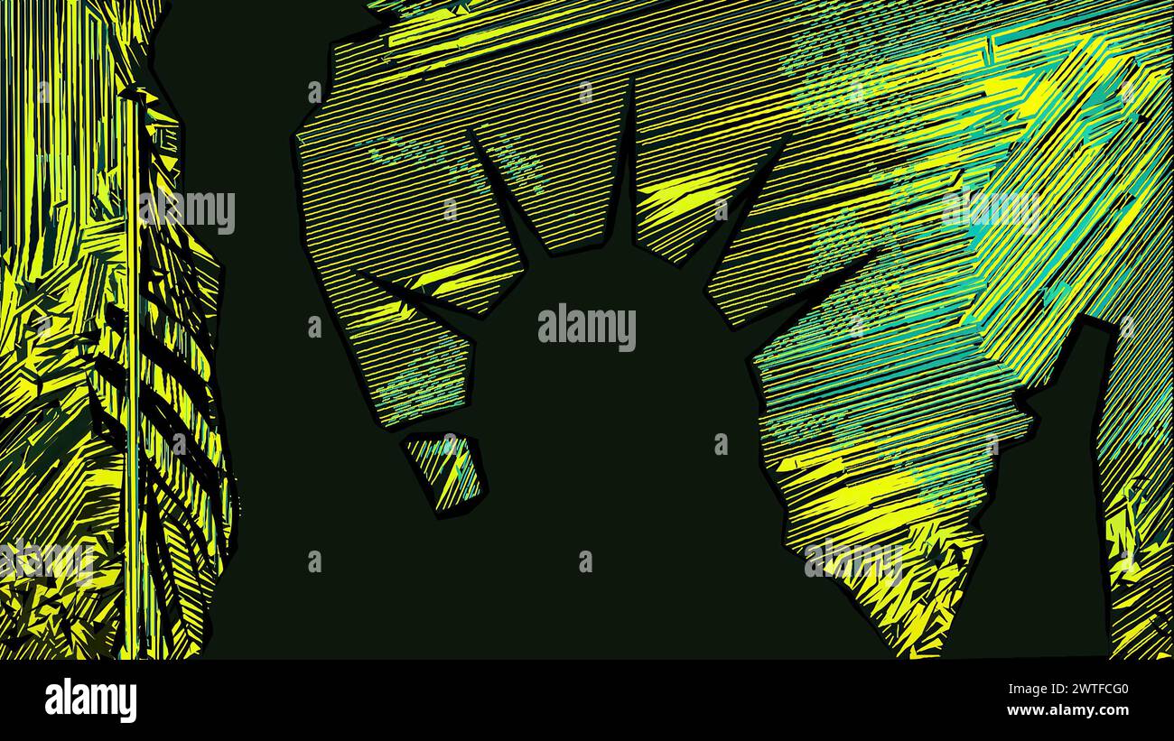 New York Statue of Liberty in a Pop Art Style Stock Photo - Alamy