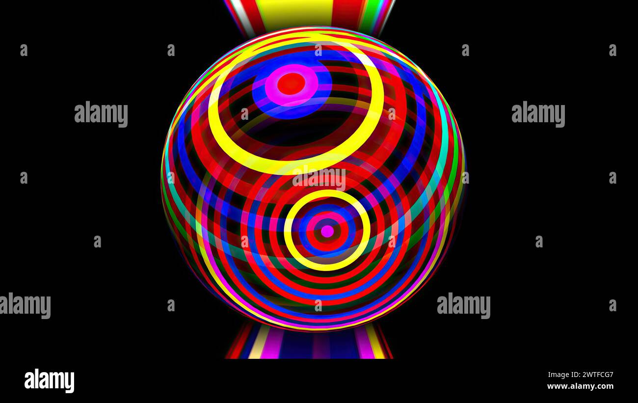 Colorful sphere spinning light rays hi-res stock photography and images ...
