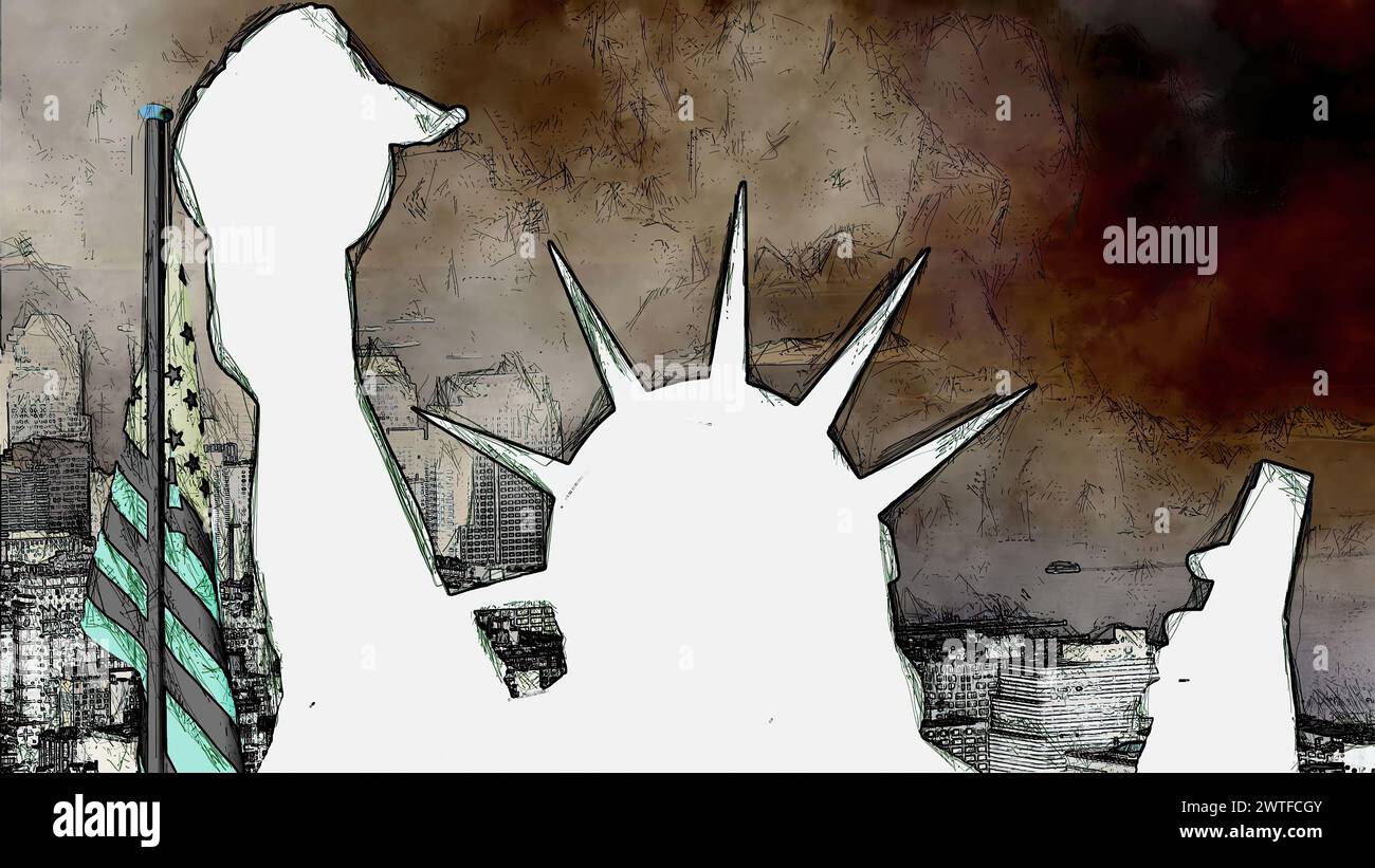 New York Statue of Liberty in a Pop Art Style Stock Photo - Alamy