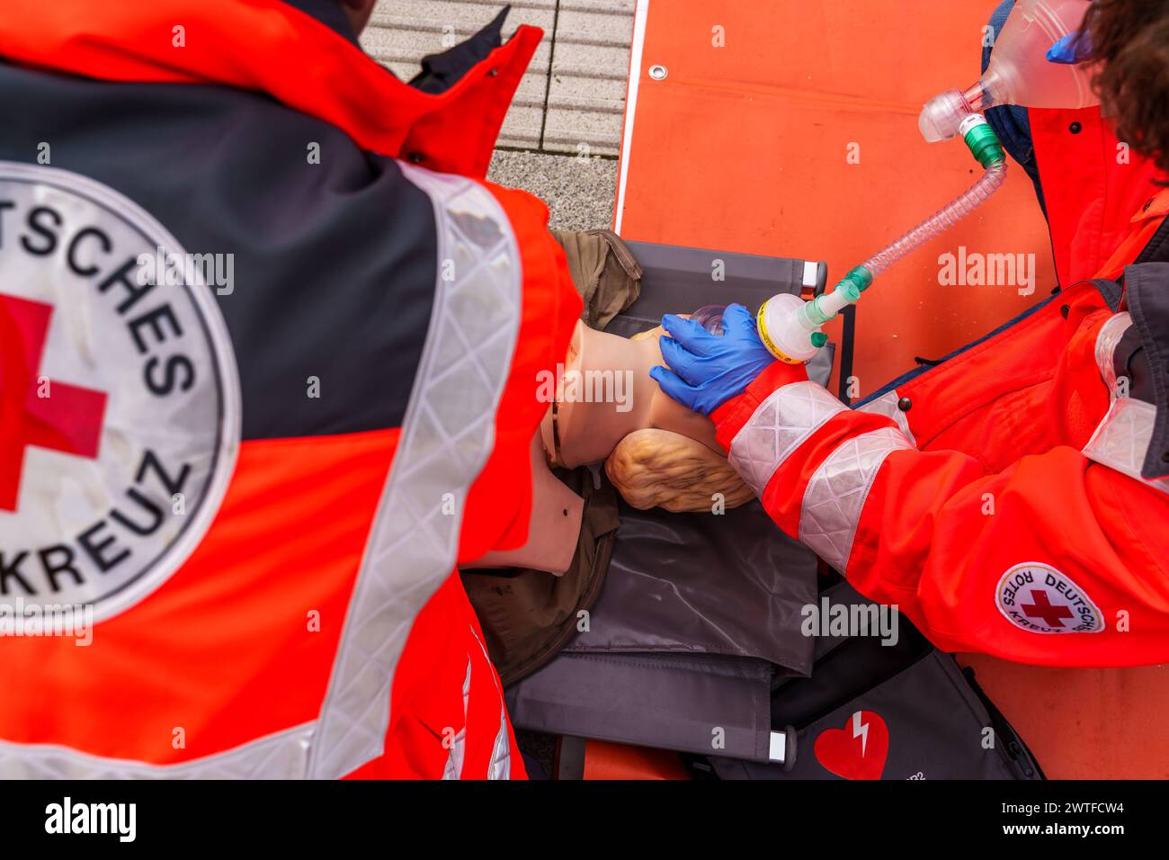 Schwabmünchen, Bavaria, Germany - March 17, 2024: Paramedics from the ...