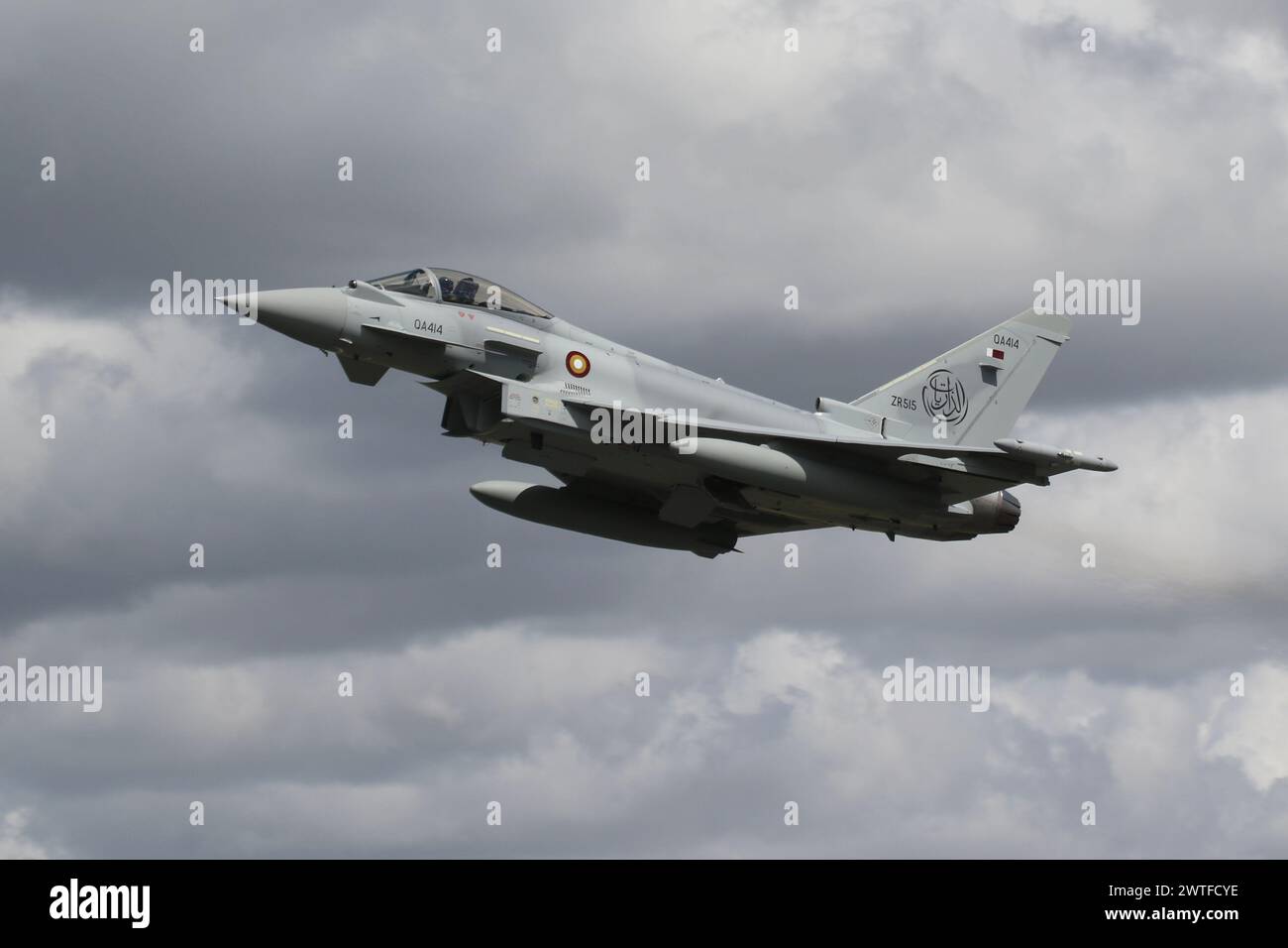 QA414, a Eurofighter EF2000 Typhoon operated by the Qatar Emiri Air ...