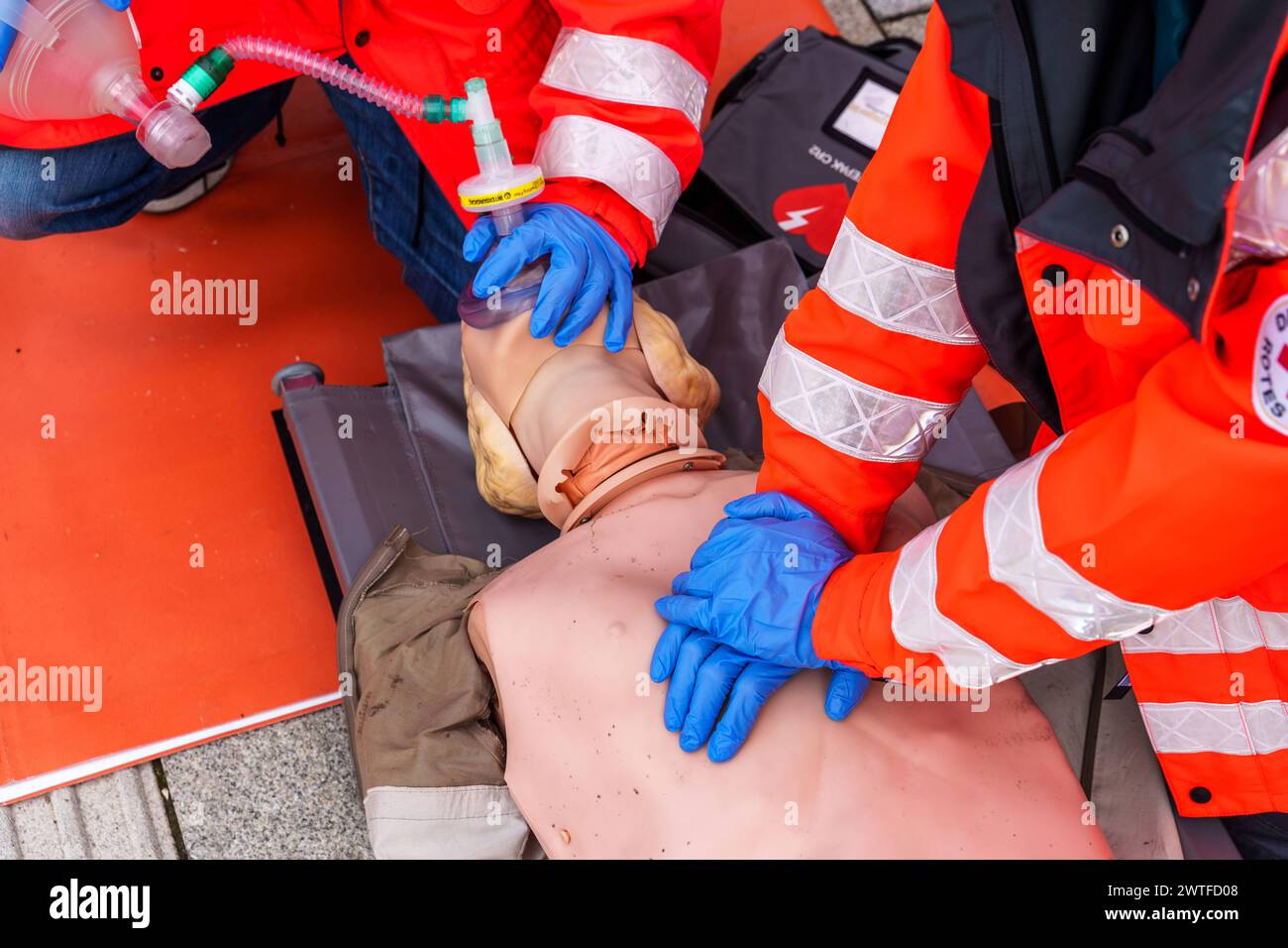 Schwabmünchen, Bavaria, Germany - March 17, 2024: Paramedics from the ...