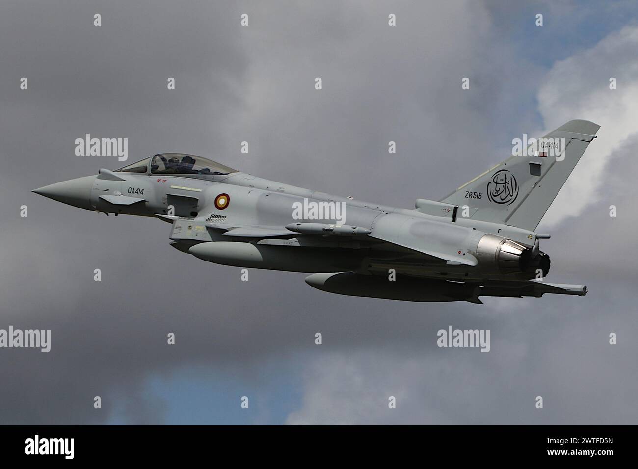 QA414, a Eurofighter EF2000 Typhoon operated by the Qatar Emiri Air ...