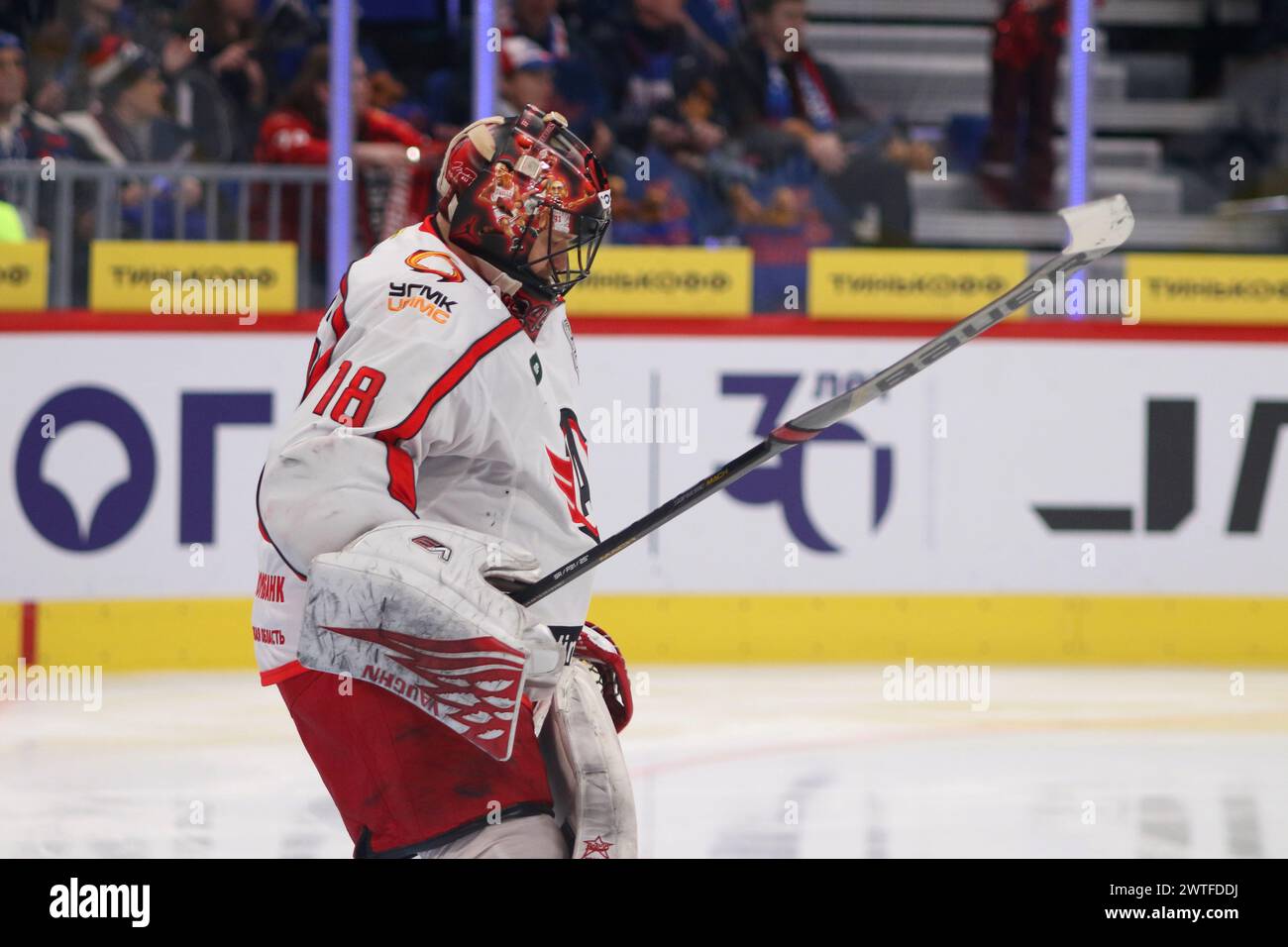 Saint Petersburg, Russia. 17th Mar, 2024. Avtomobilist Hockey Club ...