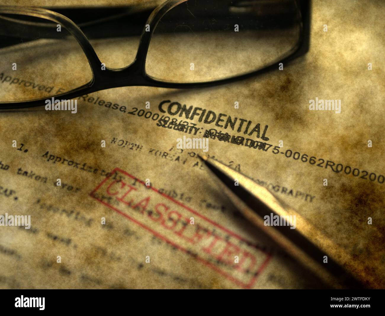 Unclassified document stamp hi-res stock photography and images - Alamy