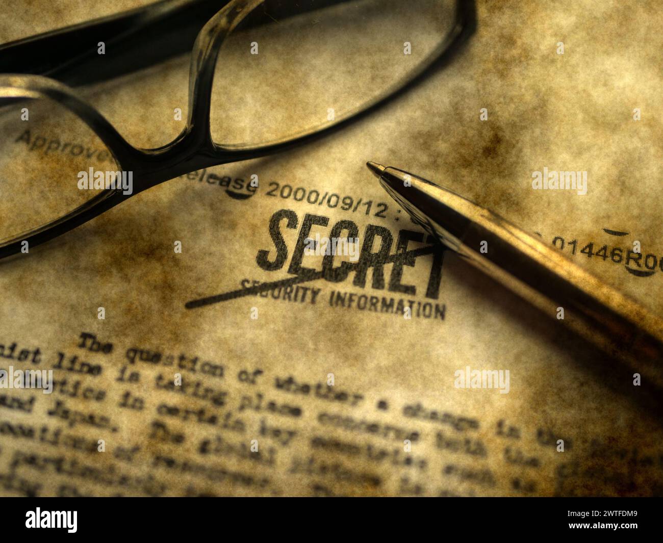 Unclassified document stamp hi-res stock photography and images - Alamy