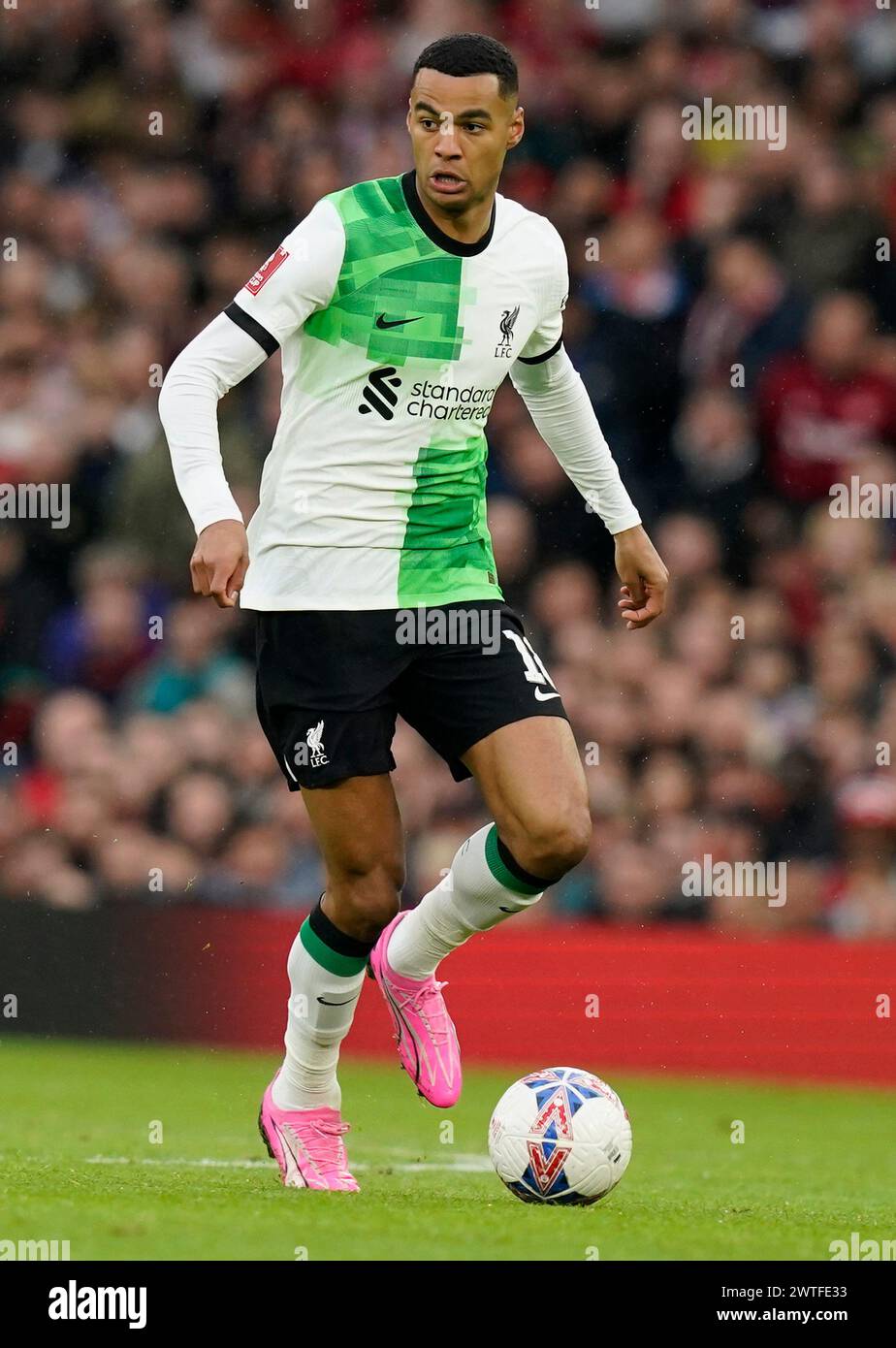 Manchester, UK. 17th Mar, 2024. Cody Gapko of Liverpool during The FA ...