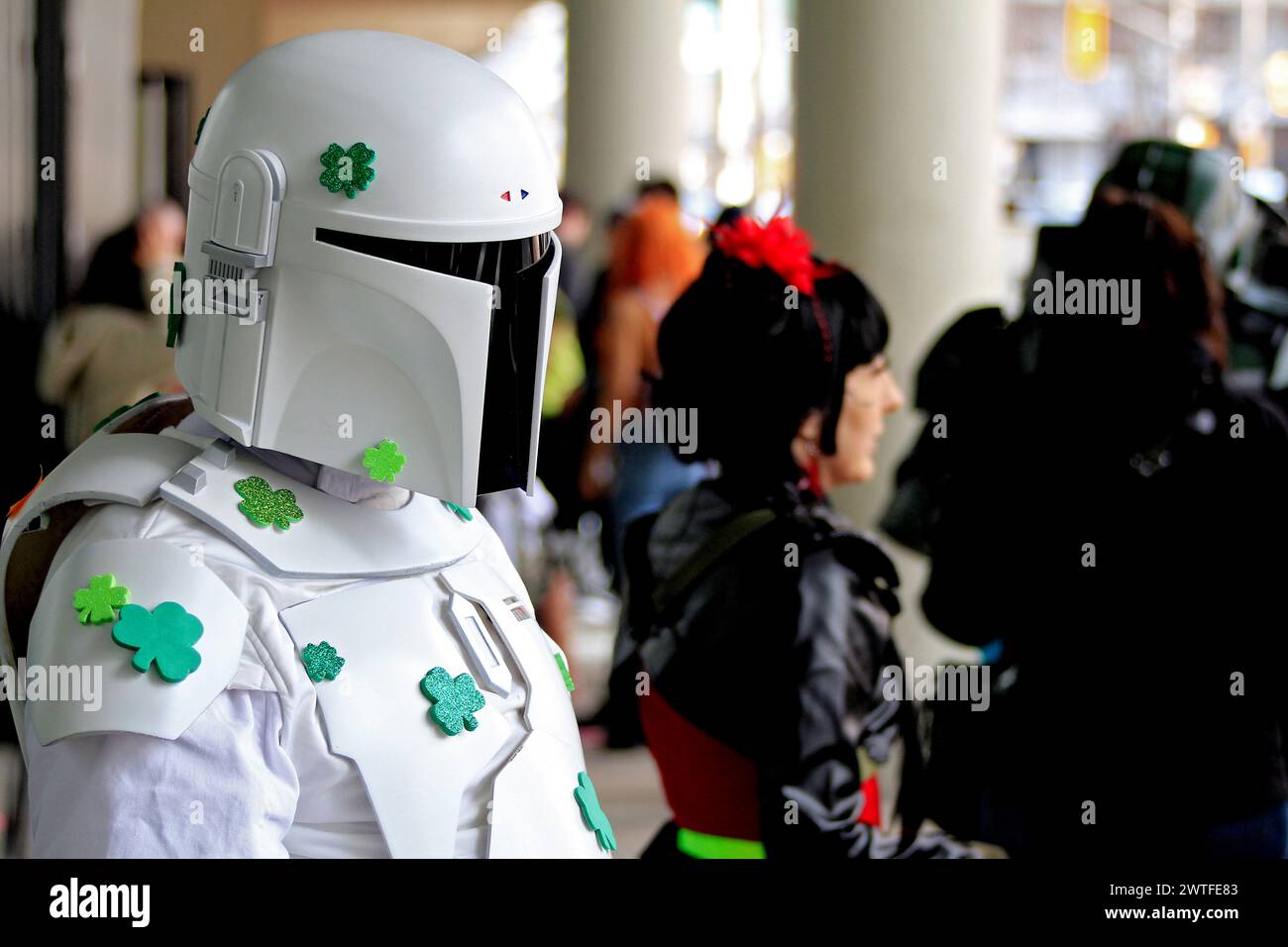 Toronto, Canada. 17th Mar, 2024. A participant is waiting outside the ...