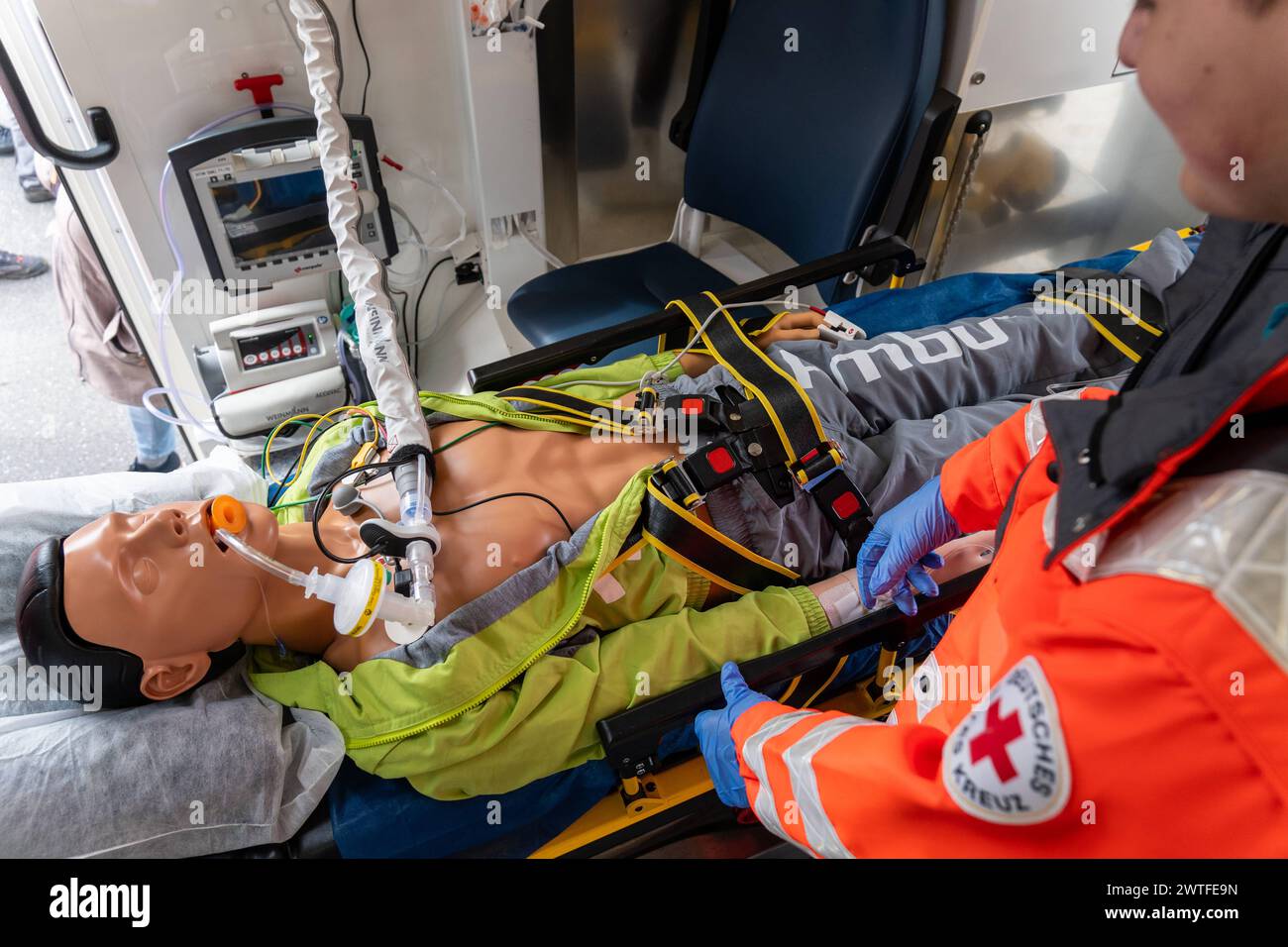 Schwabmünchen, Bavaria, Germany - March 17, 2024: Paramedics from the ...
