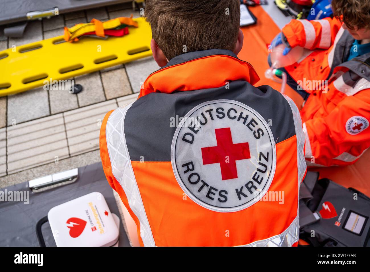 Schwabmünchen, Bavaria, Germany - March 17, 2024: Paramedics from the ...
