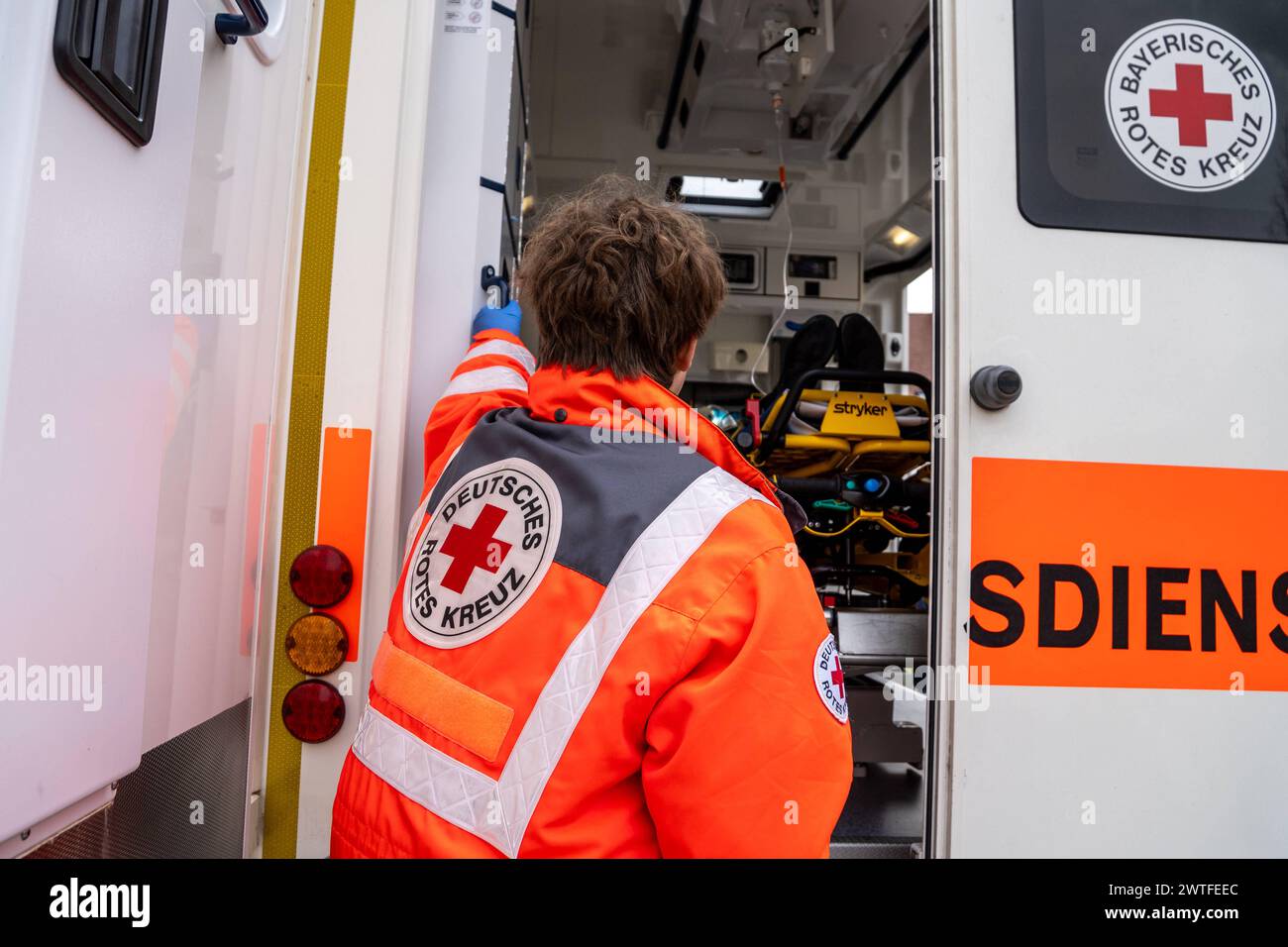 Schwabmünchen, Bavaria, Germany - March 17, 2024: Volunteer paramedic ...