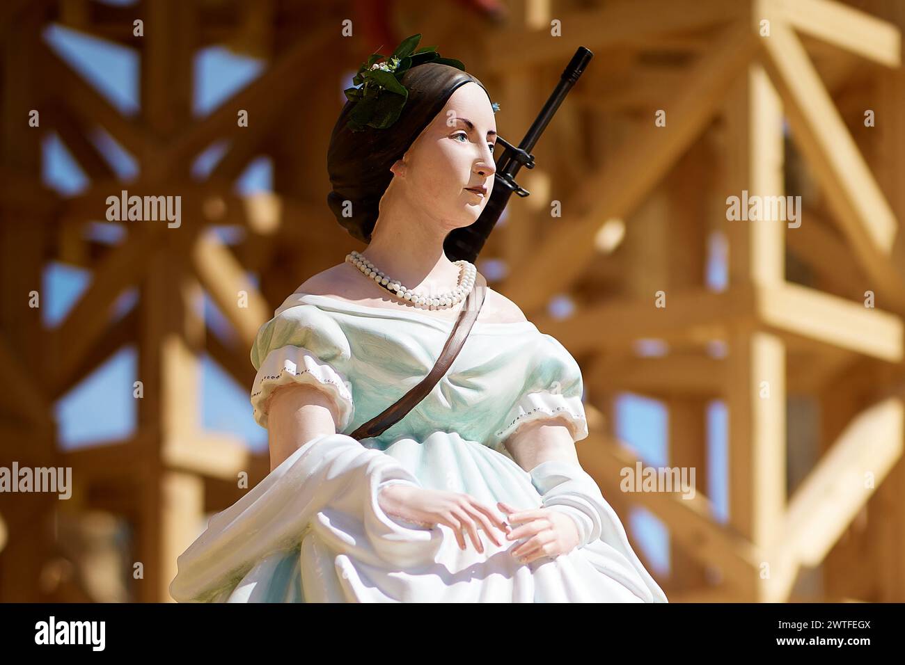 Valencia, Spain. 17th Mar, 2024. A 'Ninot' (puppet) of Falla del ...