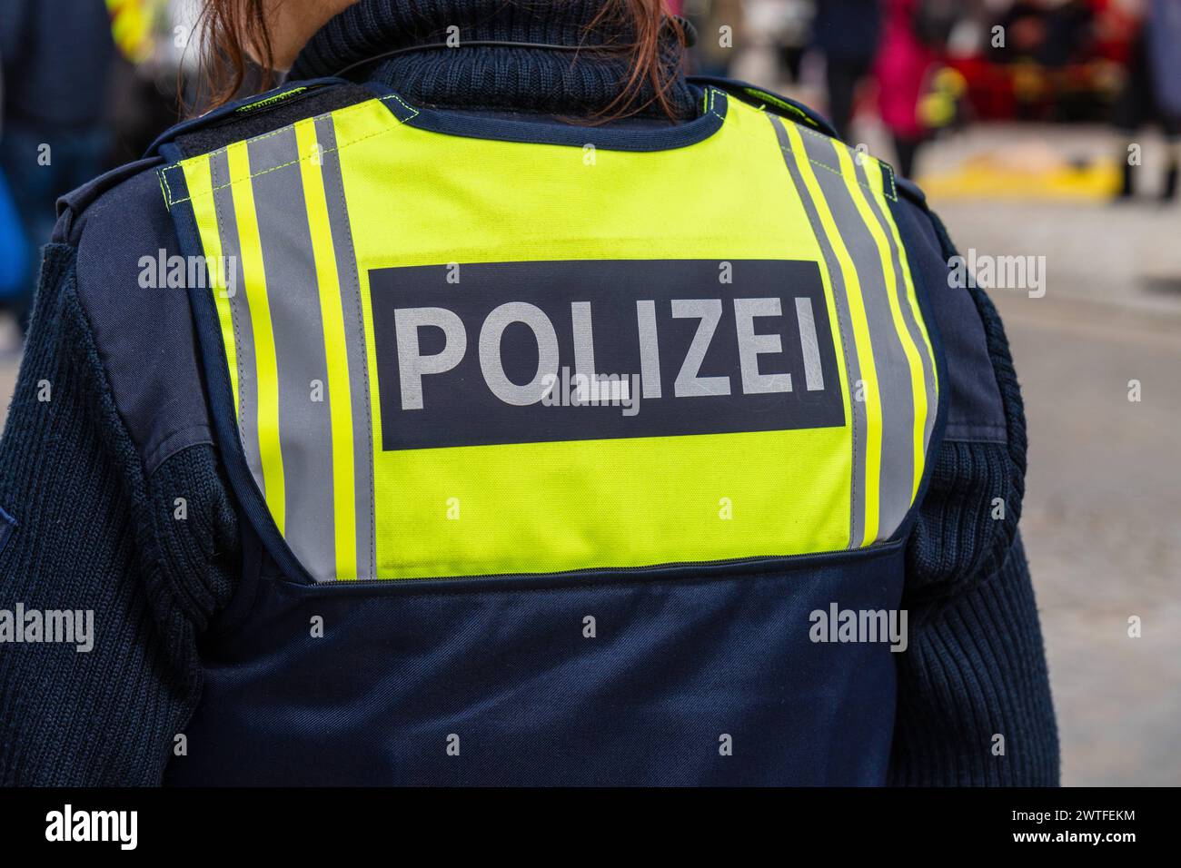 Schwabmünchen, Bavaria, Germany - March 17, 2024: Police in uniform at ...