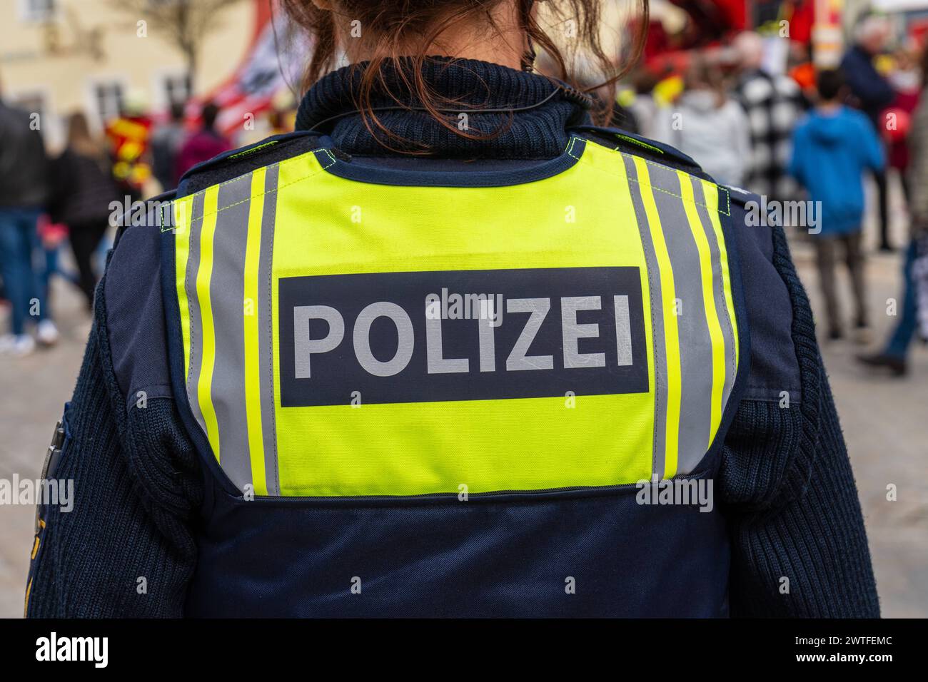 Schwabmünchen, Bavaria, Germany - March 17, 2024: Police in uniform at ...