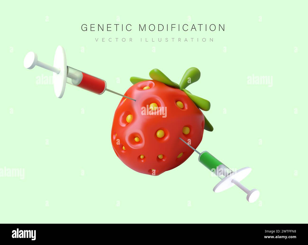 Strawberry dna illustration Stock Vector Images - Alamy