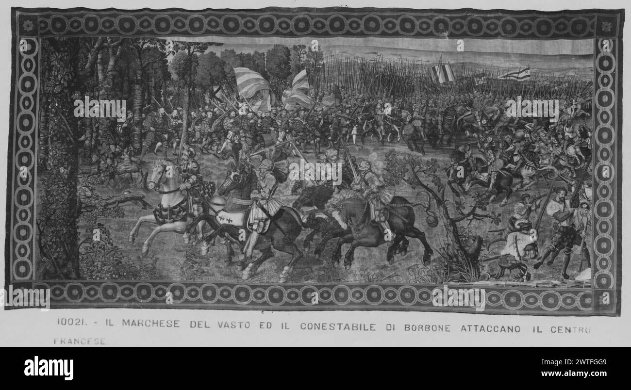 Defeat of French cavalry, imperial infantries capture enemy artilleries ...