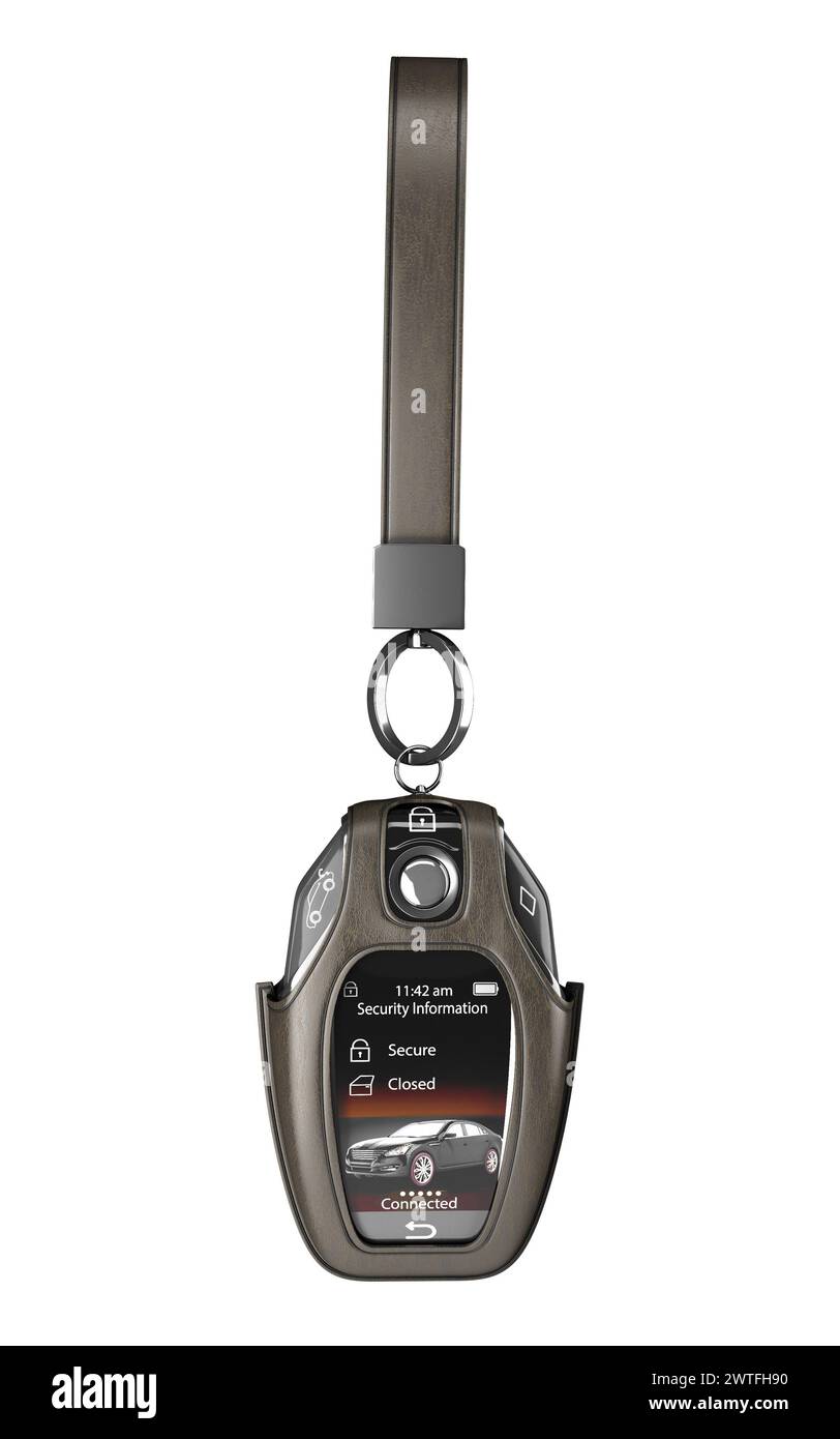 Car remote control key isolated realistic 3d model Automobile alarm ...