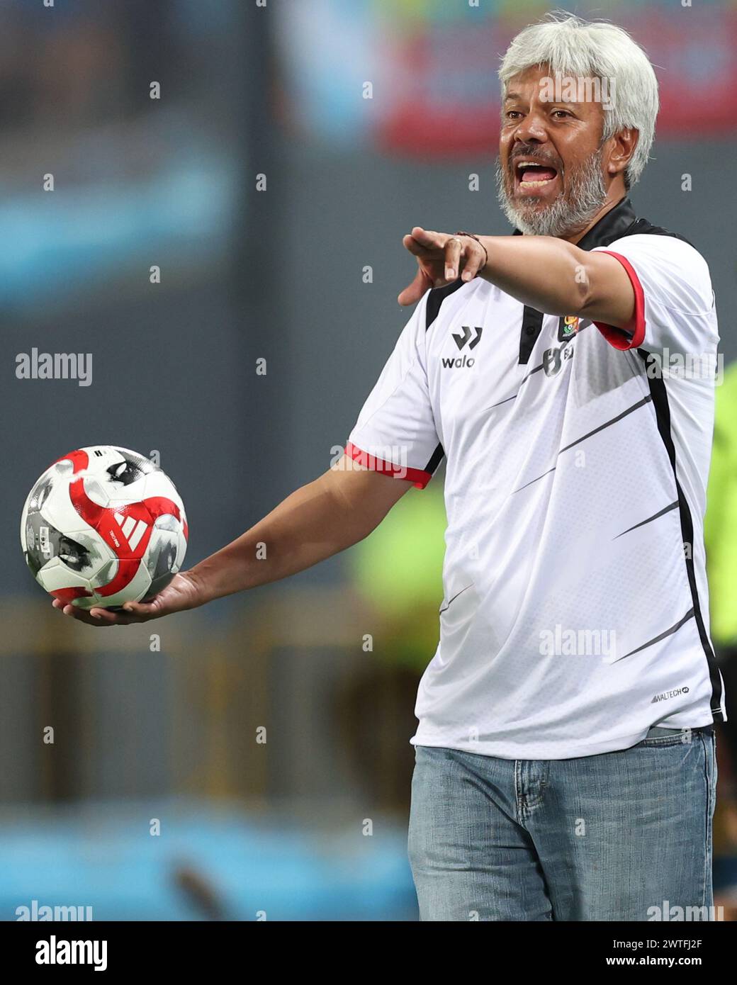 Lima, Peru. 14th Mar, 2024. Marco Valencia coach of Melgar during the ...