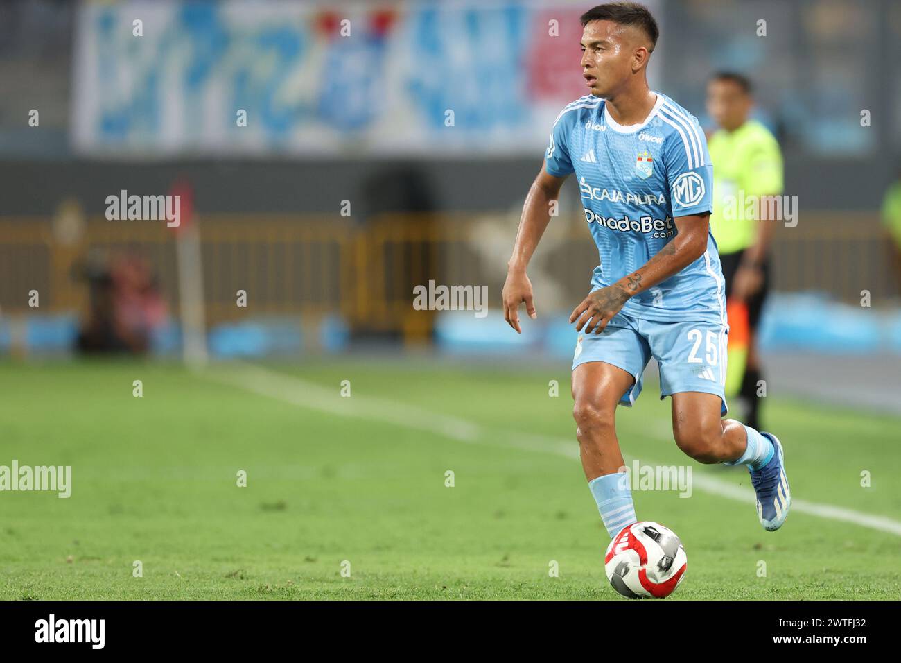Lima, Peru. 14th Mar, 2024. Martin Tavara of Sporting Cristal during ...
