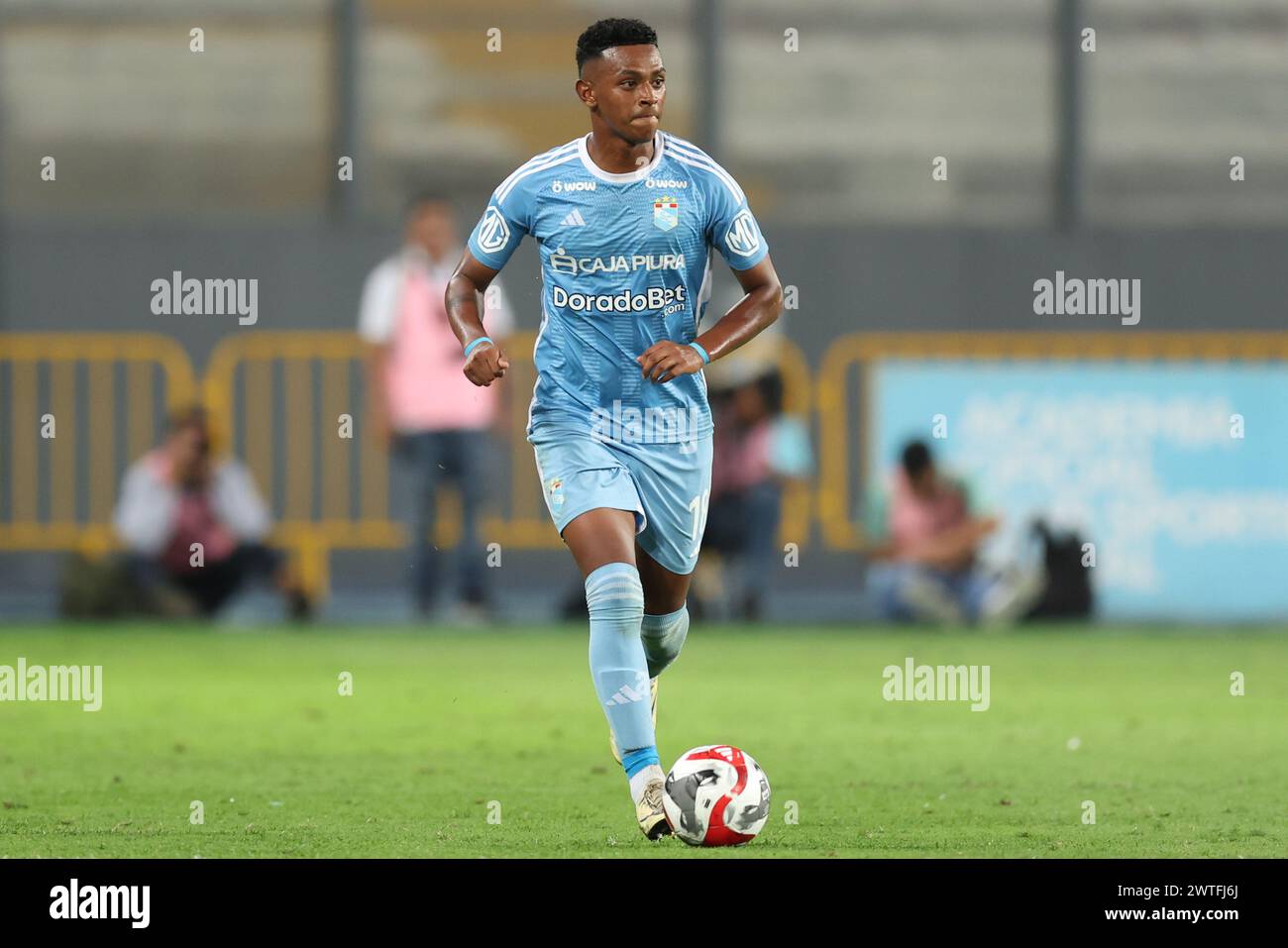 Lima, Peru. 14th Mar, 2024. Franco Medina of Sporting Cristal during ...