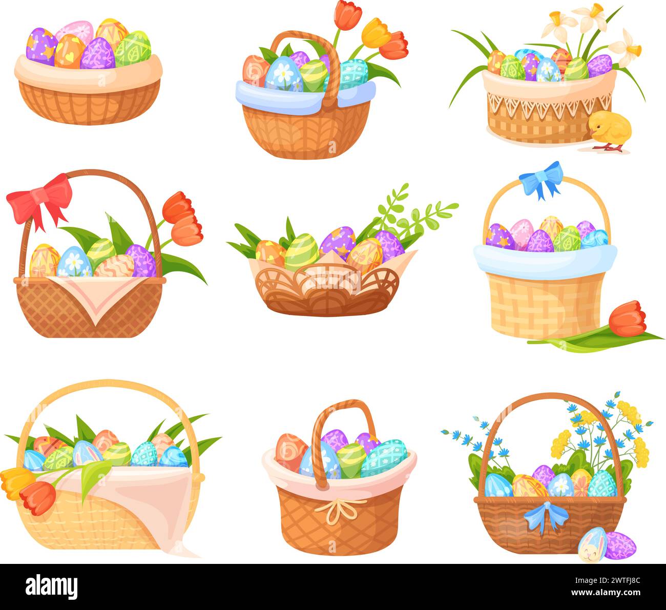 Easter food baskets Stock Vector Images - Alamy