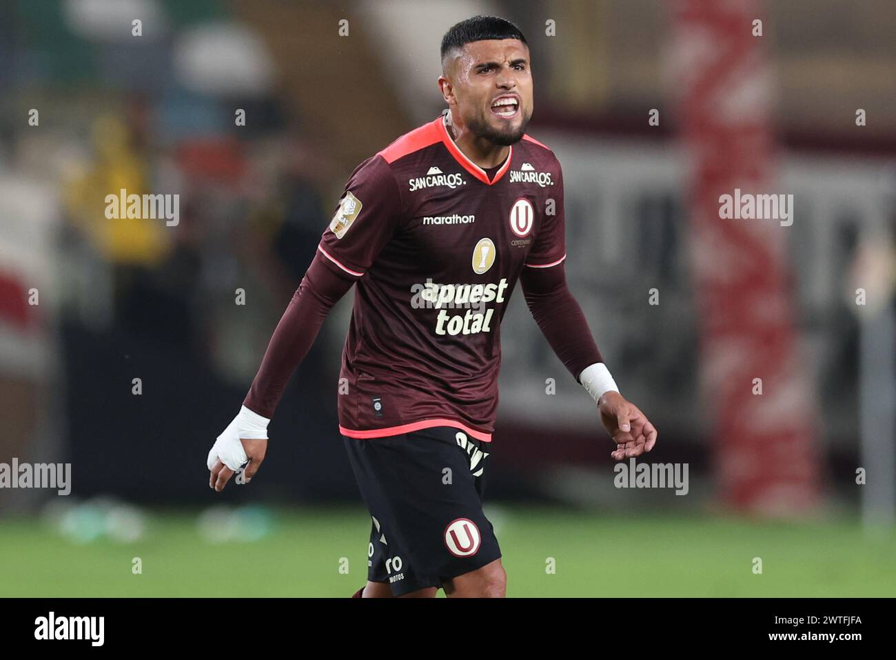 Lima, Peru. 13th Mar, 2024. Rodrigo Urena of Universitario de Deportes ...
