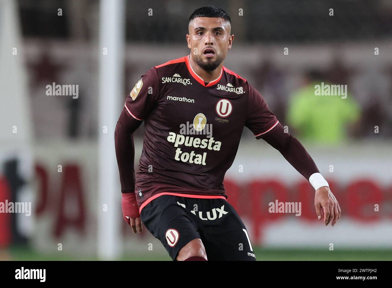 Lima, Peru. 13th Mar, 2024. Rodrigo Urena of Universitario de Deportes ...