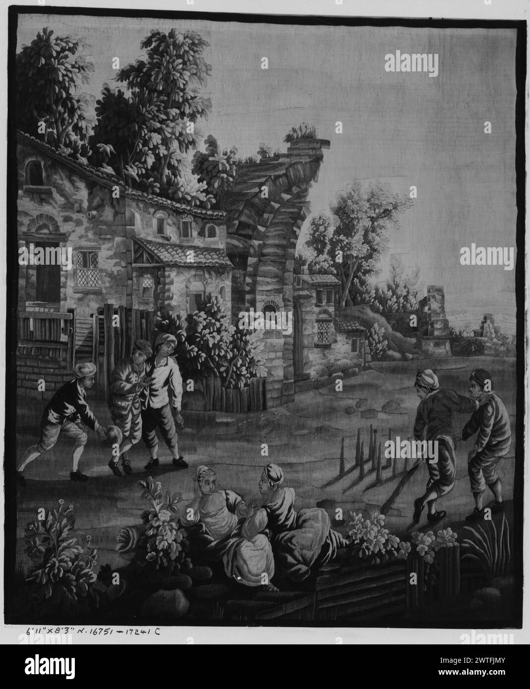 Game of skittles. Huet, Jean-Baptiste (French, 1745-1811) (designed ...