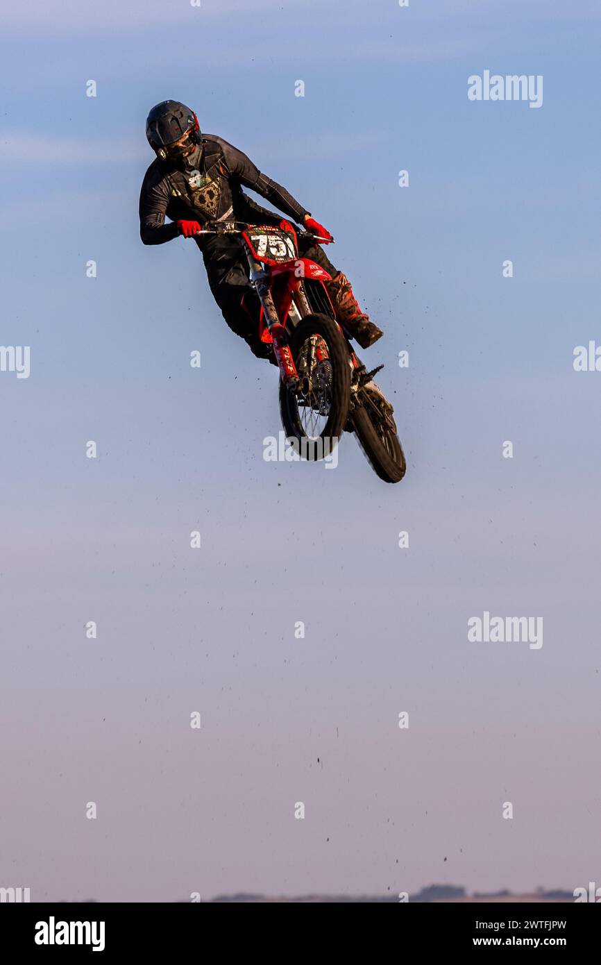 Wonthaggi, Australia, 17 March, 2024. Angus Pearce of TAS driving HONDA ...