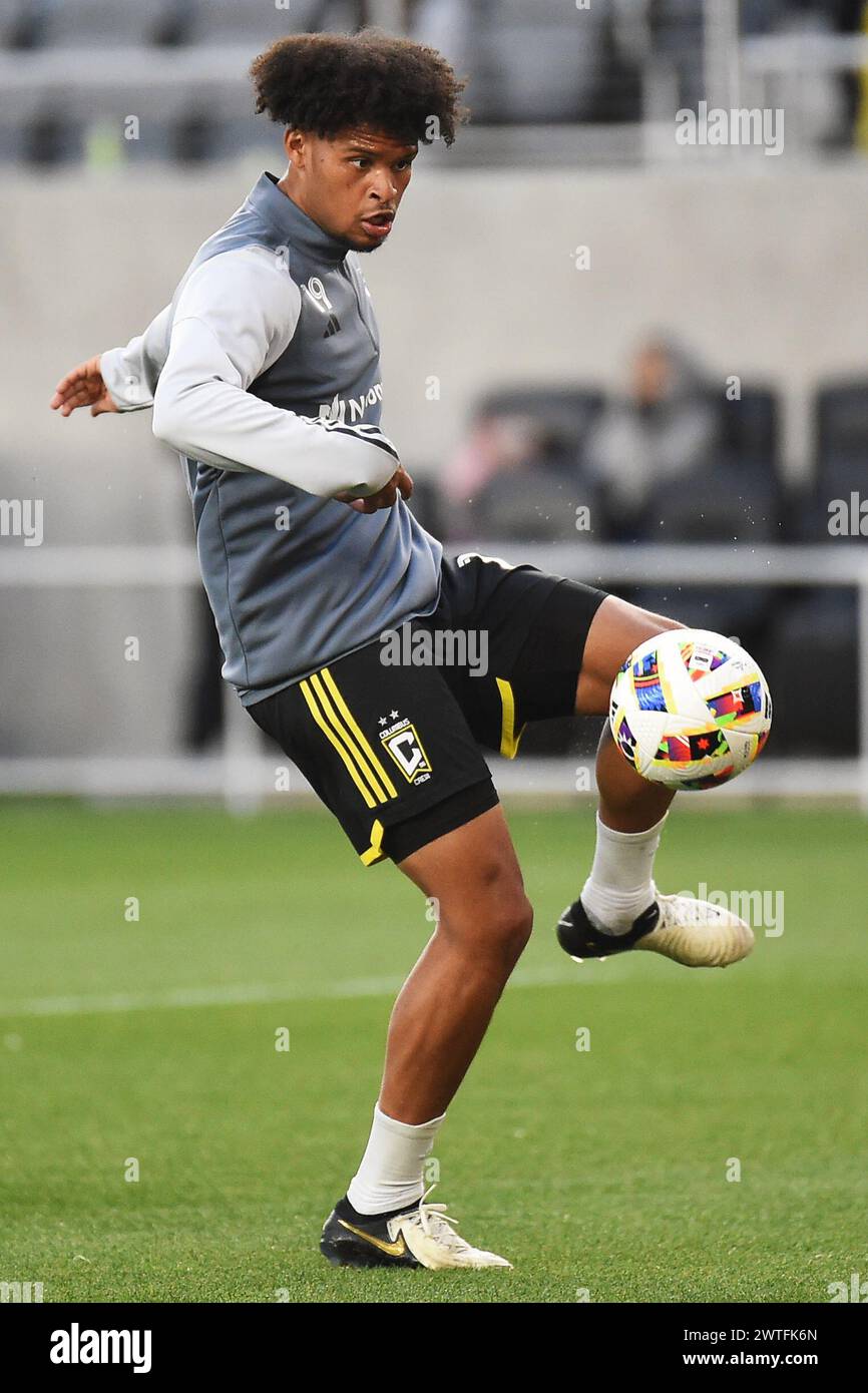 Columbus, Ohio, USA. 16th Mar, 2024. Columbus Crew forward Jacen ...