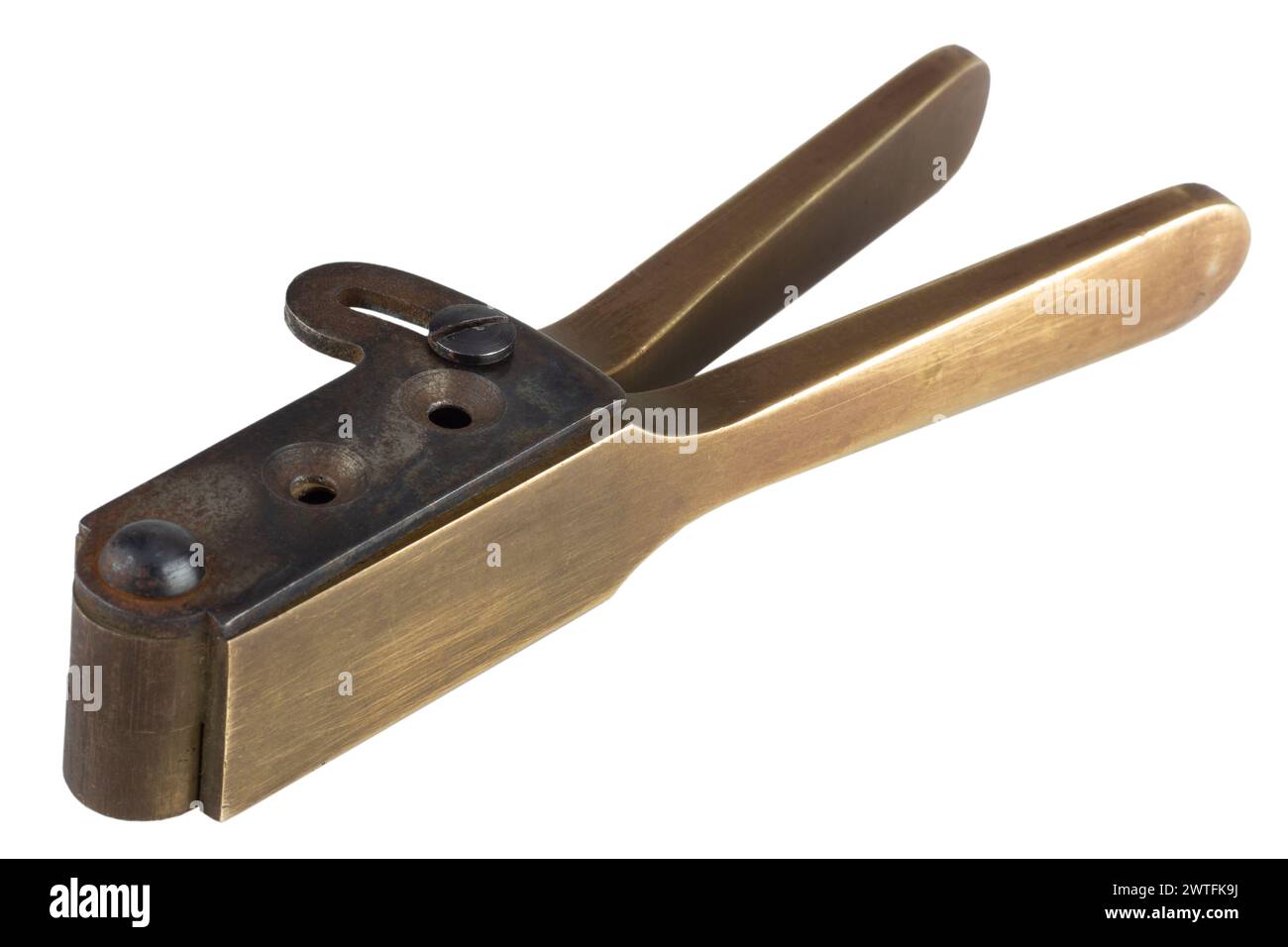 Antique old west bullet mold .44 caliber for revolver. Isolated on ...