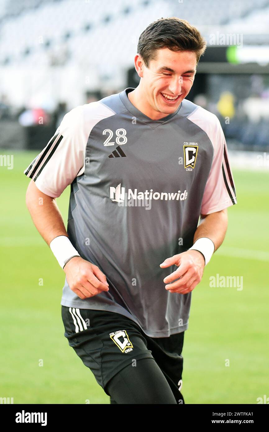 Columbus, Ohio, USA. 16th Mar, 2024. Columbus Crew goalkeeper Patrick ...