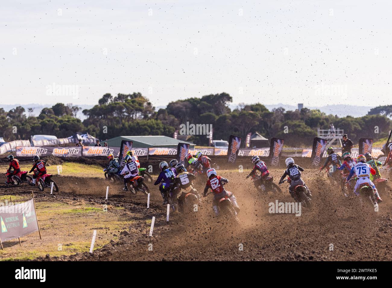 Wonthaggi, Australia, 17 March, 2024. Start of MXW race during the ...
