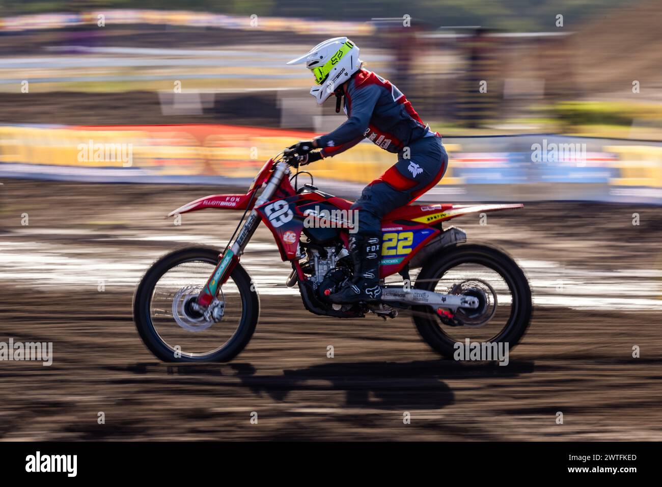 Wonthaggi, Australia, 17 March, 2024. Madison Healey of VIC driving GAS ...