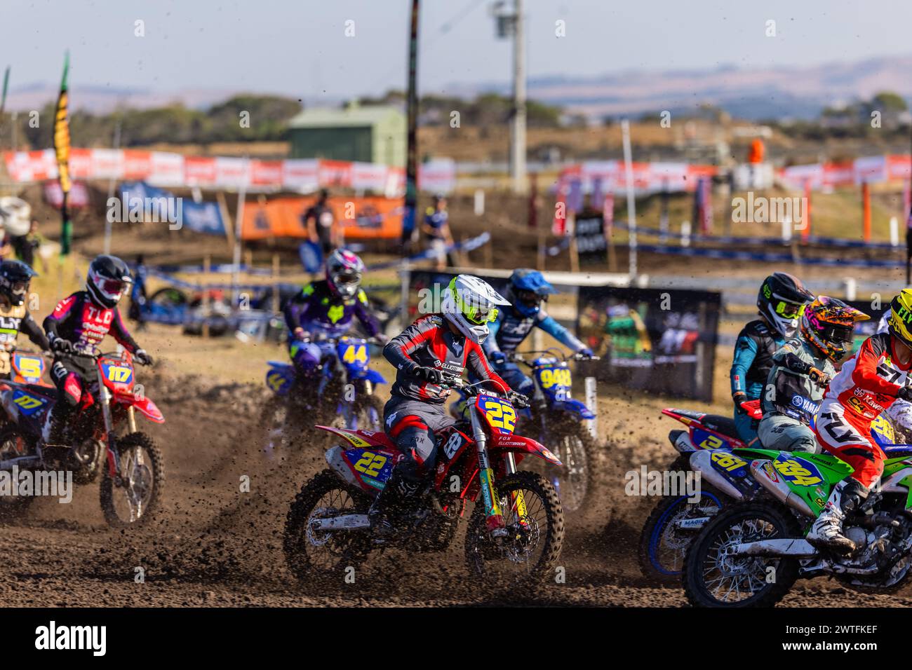 Wonthaggi, Australia, 17 March, 2024. Start of MXW race during the ...