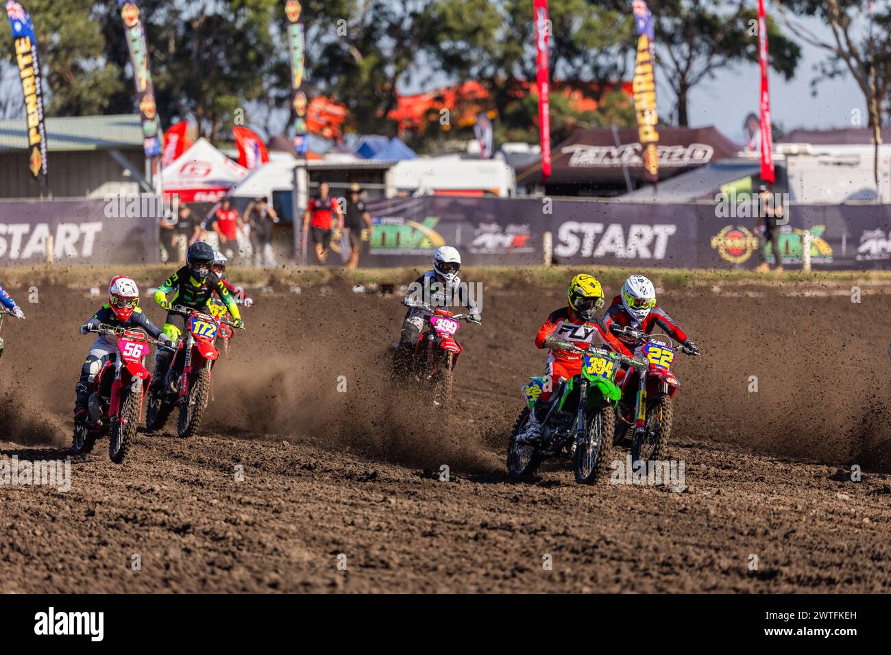 Wonthaggi, Australia, 17 March, 2024. Start of MXW race during the ...