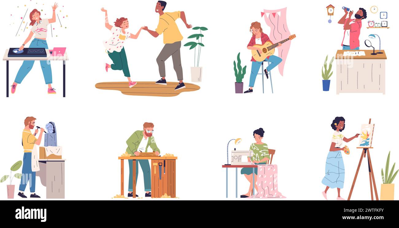 Artist artisan painting painter Stock Vector Images - Alamy