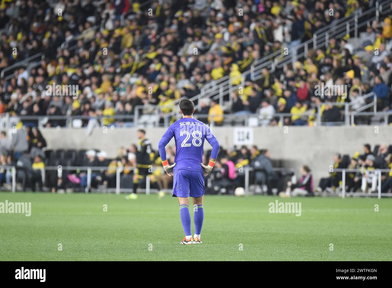Columbus, Ohio, USA. 16th Mar, 2024. Columbus Crew goalkeeper Patrick ...
