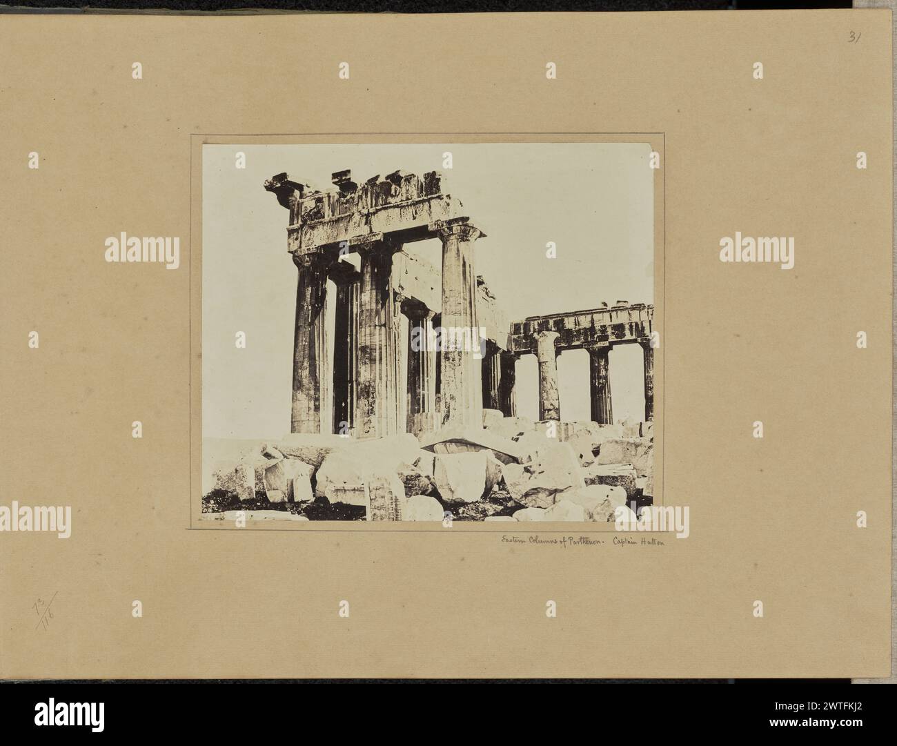 Eastern Columns of Parthenon. Capt. Morland Hutton, photographer ...