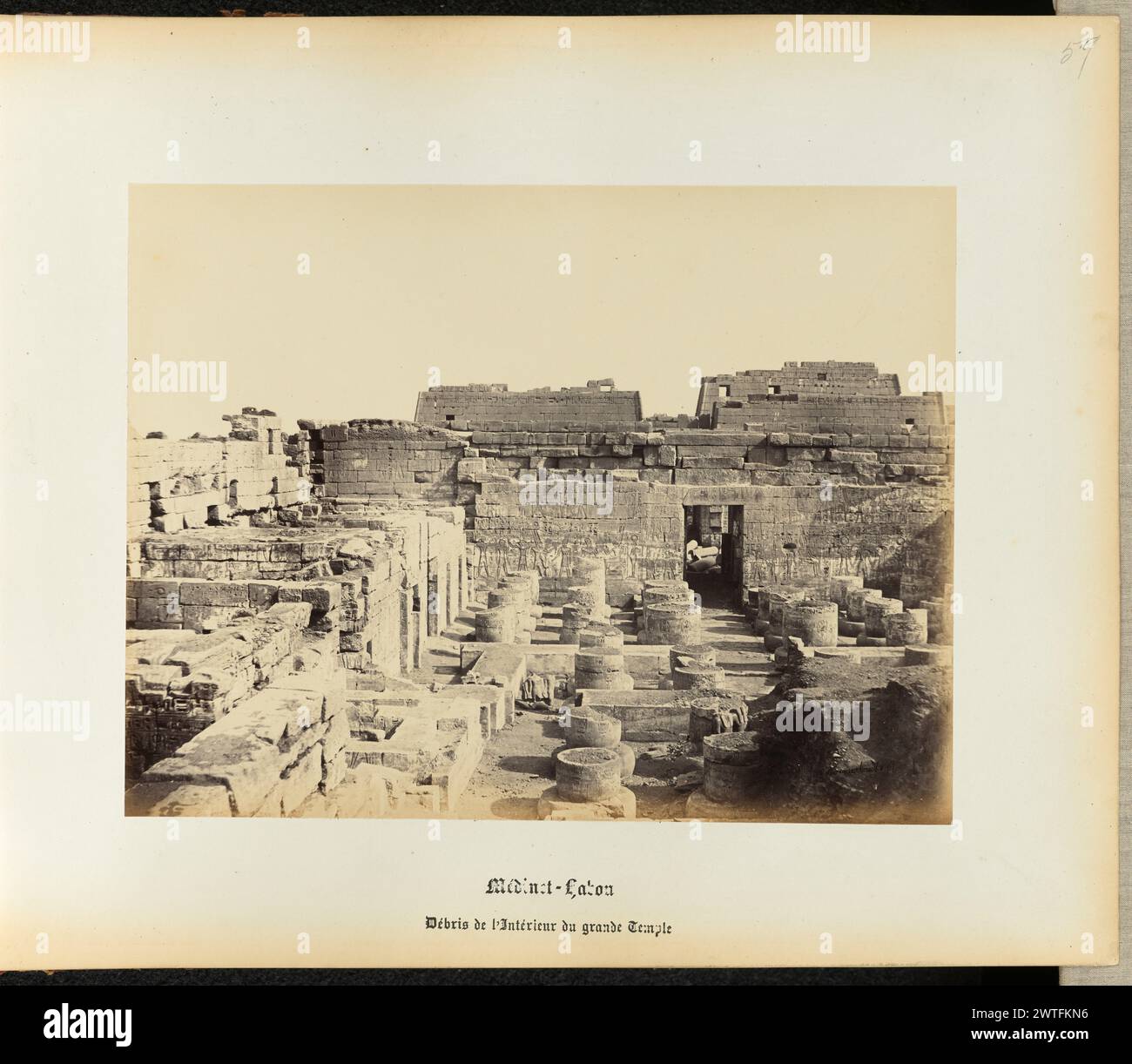 Medinet Habu, Grand temple interior. Wilhelm Hammerschmidt ...