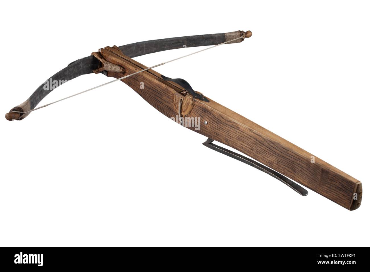 vintage medieval crossbow isolated on white background Stock Photo - Alamy