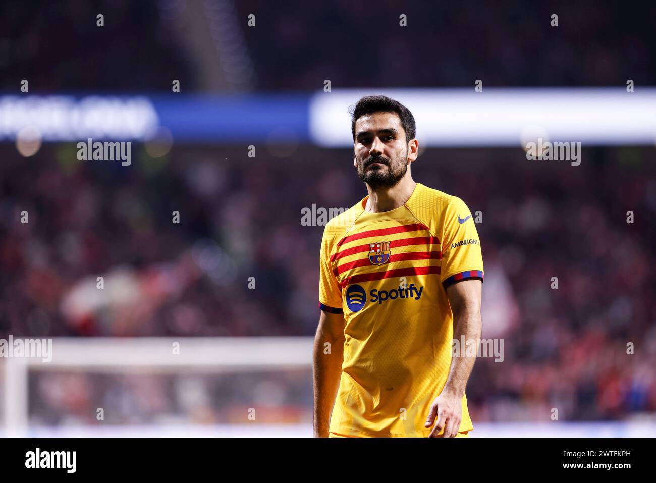 Ilkay Gundogan of FC Barcelona looks on during the Spanish League ...