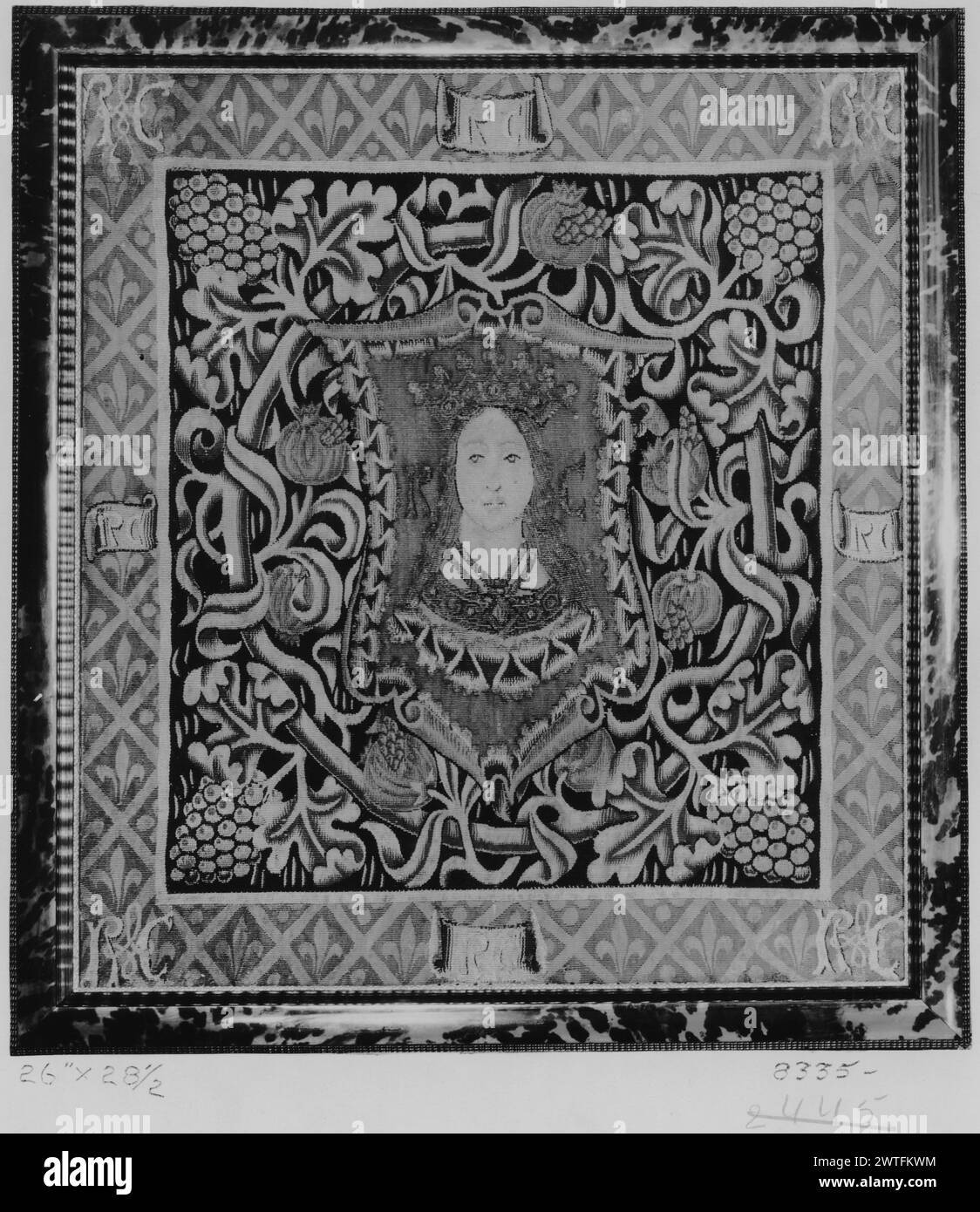 Shield with bust portrait of Virgin Mary. unknown c. 1510 Tapestry ...